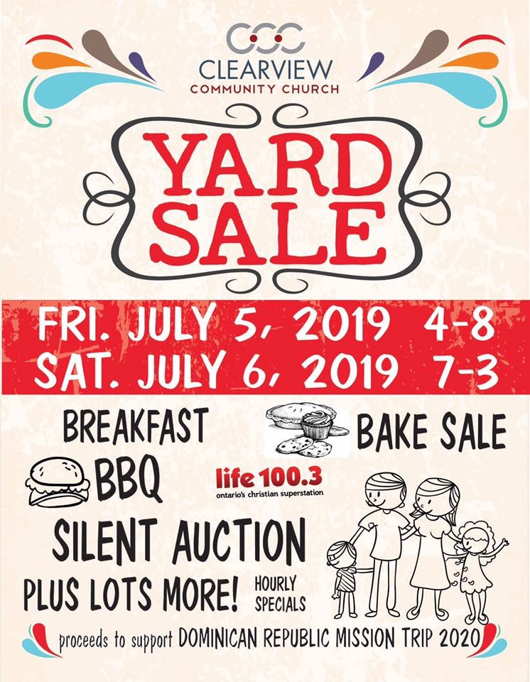 Clearview Community Church Yard Sale | The Peak